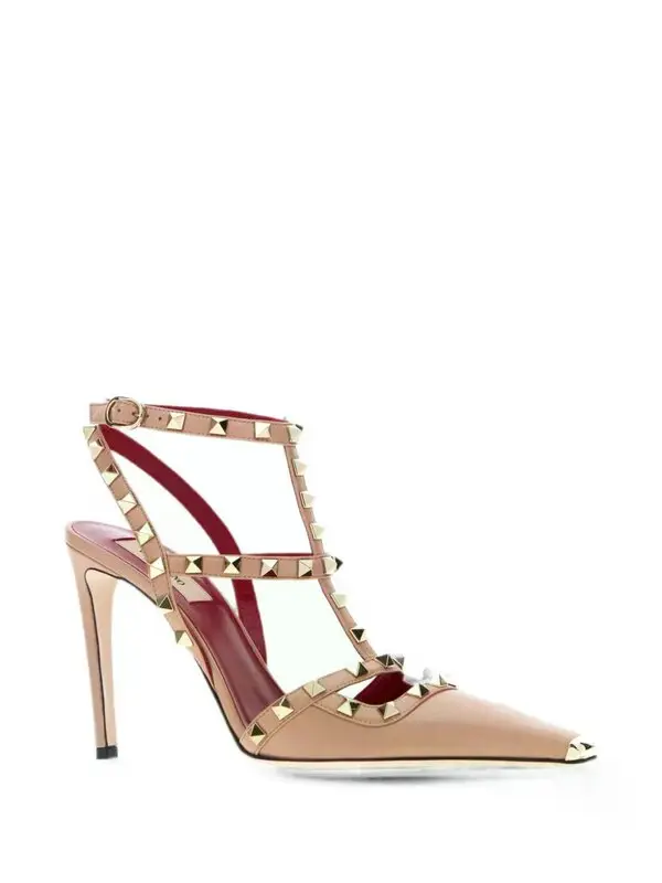 Valentino Garavani Rockstud Cage Pumps - Neutrals
