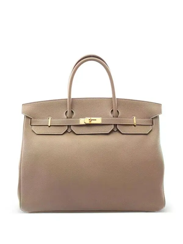 Hermès Birkin 40 Leather Tote Bag - Neutrals