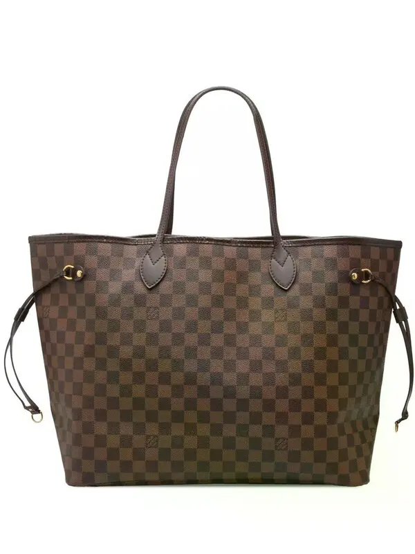 LOUIS VUITTON Damier Ebene Neverfull Gm Tote Bag - Brown