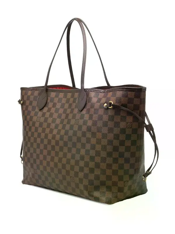 LOUIS VUITTON Damier Ebene Neverfull Gm Tote Bag - Brown