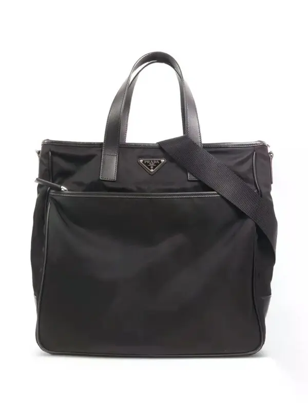 Prada Saffiano Leather Trim Shoulder Bag