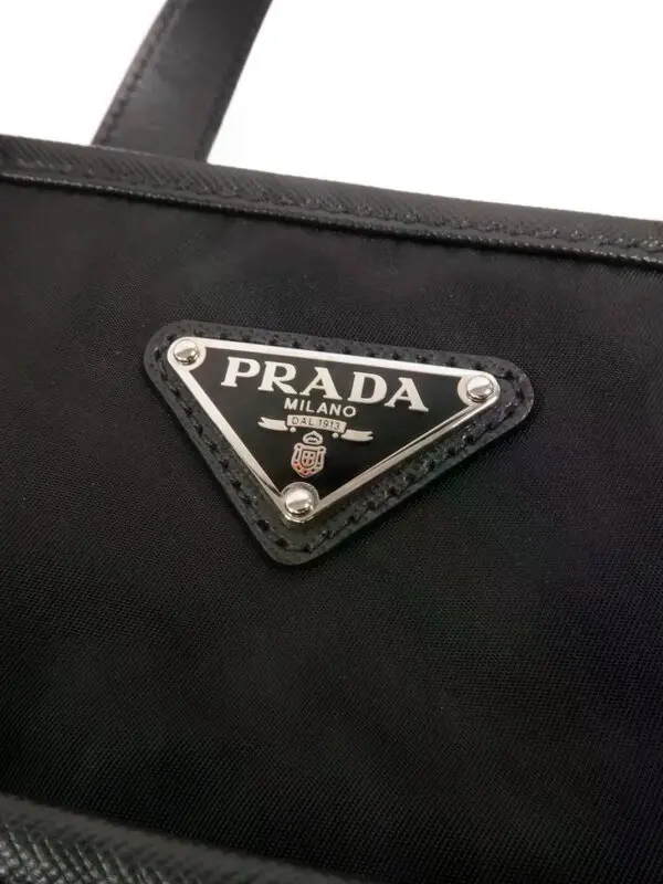 Prada Saffiano Leather Trim Shoulder Bag