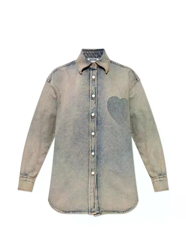 Moschino Heart Detail Denim Shirt