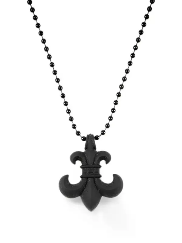 Chrome Hearts Bs Fleur Ball-chain Pendant Necklace - Black