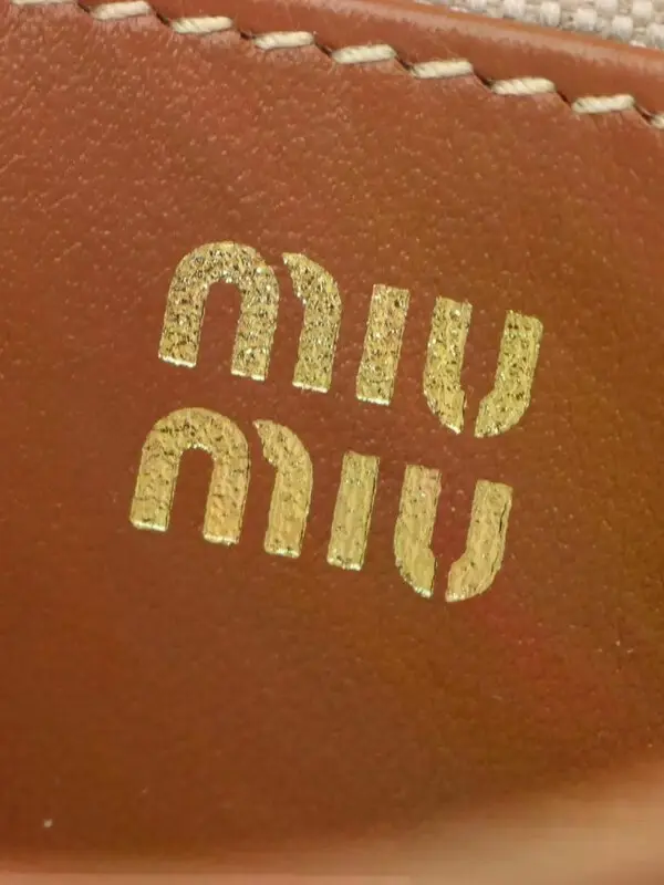 Miu Miu Embroidered Logo Shoulder Bag