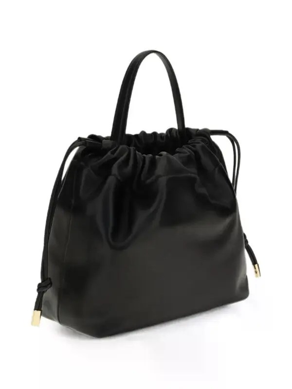 Chloé Small Icons Leather Drawstring Shoulder Bag - Black
