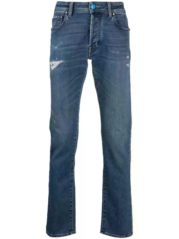 Jacob Cohen Ripped Straight-leg Jeans