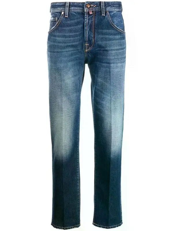 Jacob Cohen Stonewashed Straight-leg Jeans