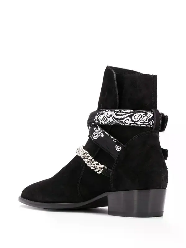 Amiri Bandana Strap Ankle Boots