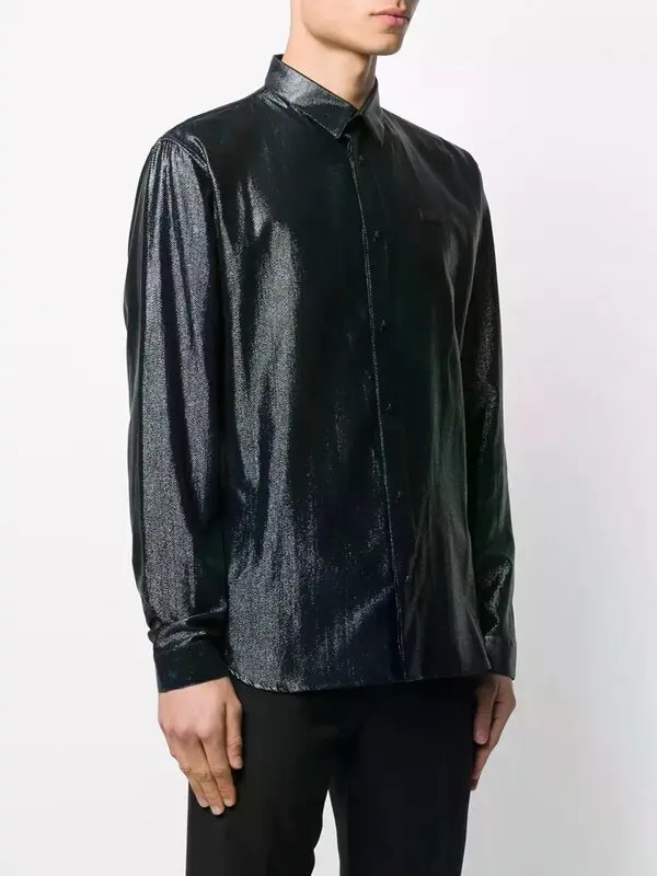 Philipp Plein Metallic Long-sleeve Shirt