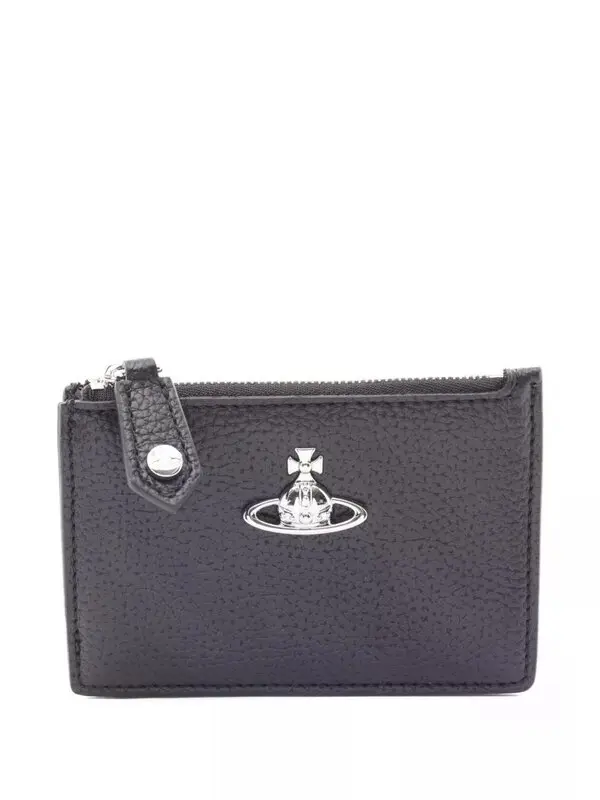 VIVIENNE WESTWOOD 2020s Orb Leather Coin Purse - Black