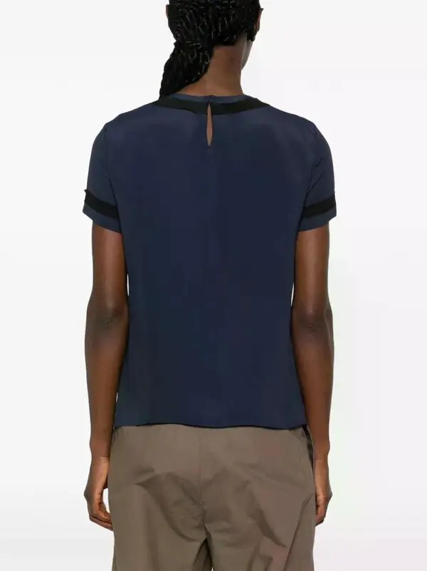 N°21 Contrast Trim Short-sleeve Top