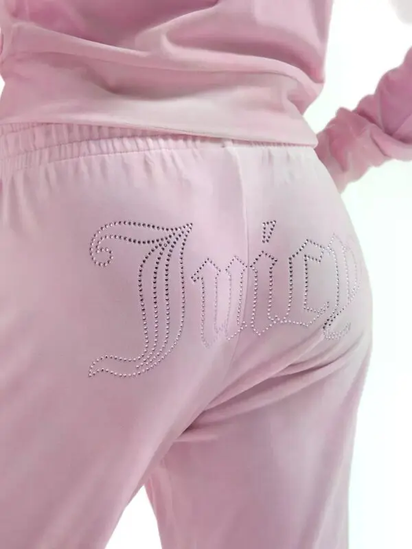Juicy Couture Diamanté-logo Velour Track Pants