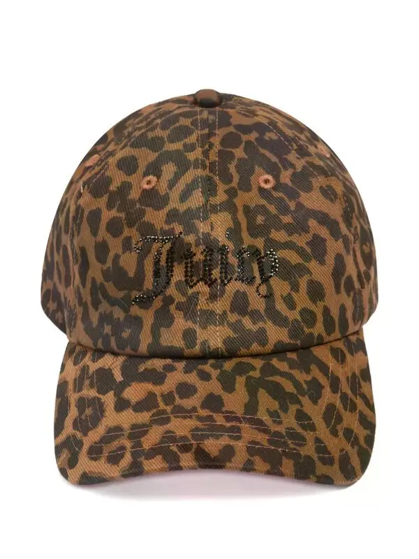 Juicy Couture Leopard-print Crystal-embellished Cap