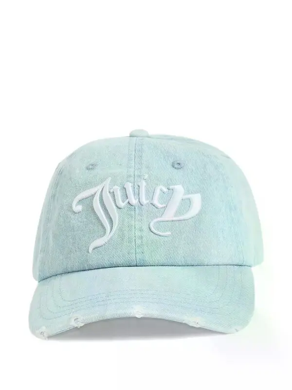Juicy Couture Distressed Logo Cap - Blue