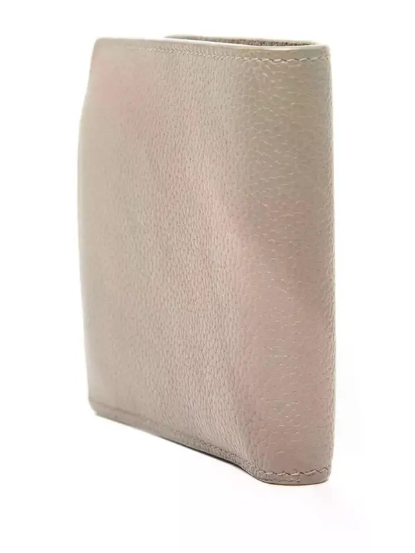 Saint Laurent 2023 Grained Leather Tiny Cassandre Bifold Wallet Small Wallets
