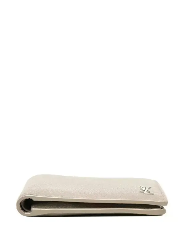 Saint Laurent 2023 Grained Leather Tiny Cassandre Bifold Wallet Small Wallets