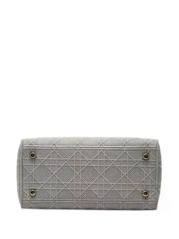 Dior Medium Lady D Lite Satchel - Grey
