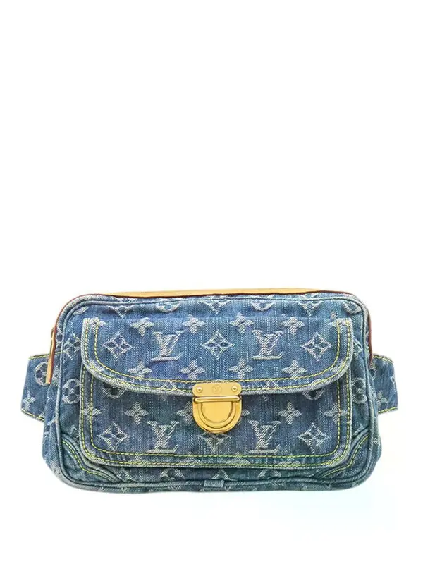 LOUIS VUITTON Monogram Denim Bum Bag Belt Bag - Blue
