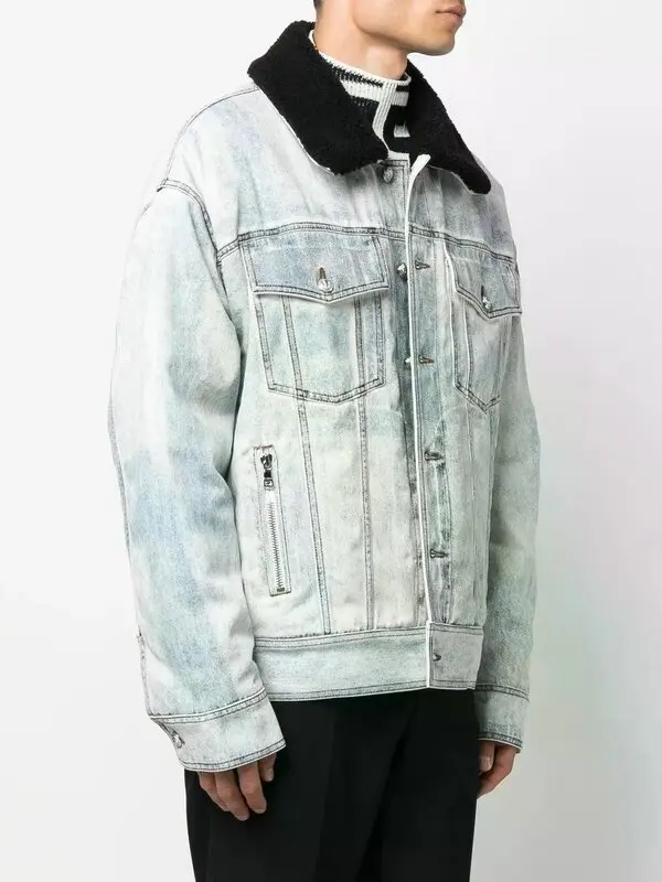 Balmain Logo Embroidered Denim Jacket