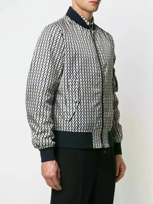 Valentino Garavani Logo Print Bomber Jacket