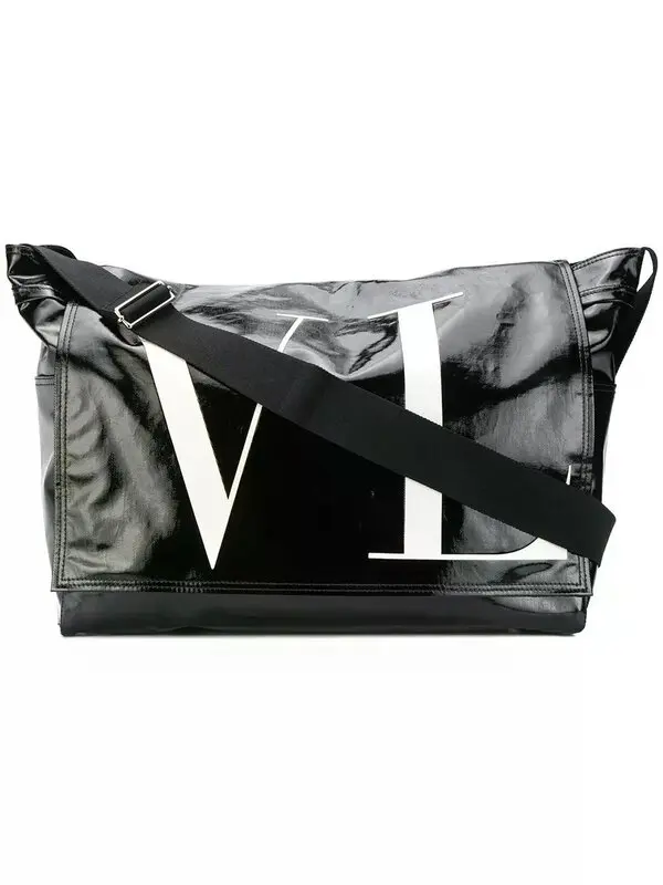 Valentino Garavani Large Vltn Messenger Bag - Black