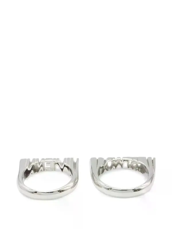 VIVIENNE WESTWOOD Essex Logo Lettering Ring - Silver