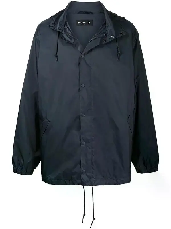 Balenciaga Multi Language Logo Rain Jacket