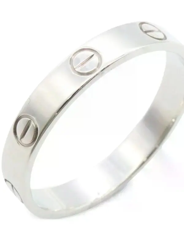 Cartier 18kt White Gold Love Ring - Silver