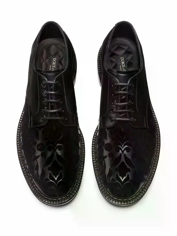 Dolce & Gabbana Jacquard-print Derby Shoes