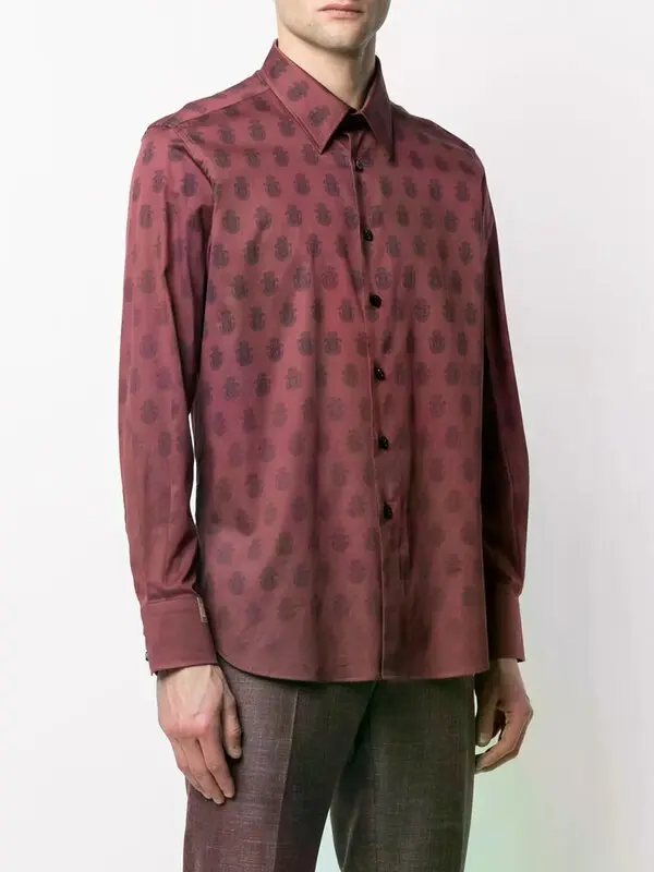 BILLIONAIRE Printed Button-up Shirt