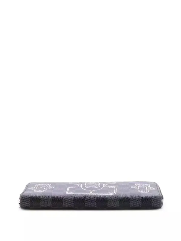 LOUIS VUITTON Zippy Organizer Limited Edition Trunks And Locks Damier Graphite Small Wallets