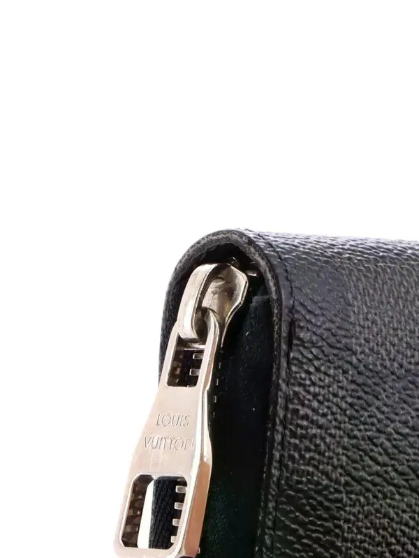 LOUIS VUITTON Zippy Organizer Limited Edition Trunks And Locks Damier Graphite Small Wallets