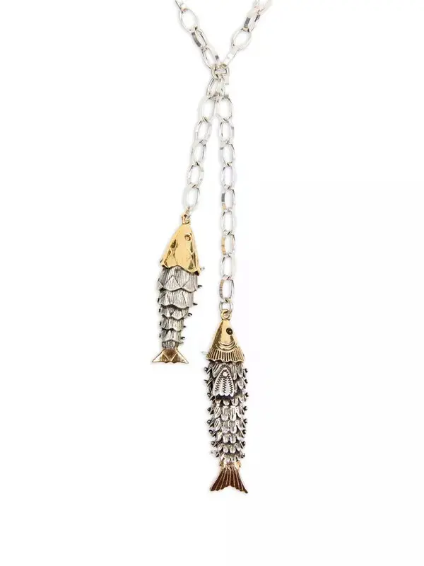 Isabel Marant Étoile River Lariat Necklace With Fish Pendants