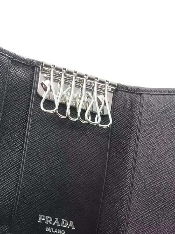 Prada 2010s Tessuto Saffiano-leather Key Case