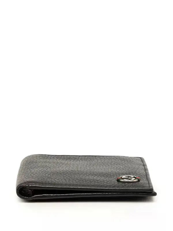 Gucci 2000-2015 Calfskin Web Interlocking G Bifold Wallet Small Wallets