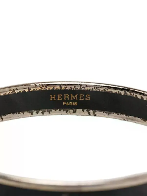 Hermès 20th Century Narrow Caleche Enamel Bracelet