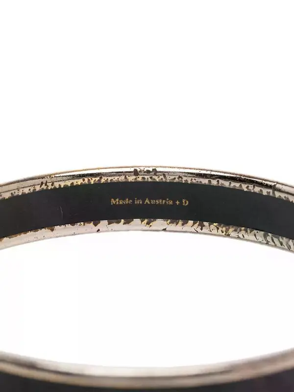 Hermès 20th Century Narrow Caleche Enamel Bracelet