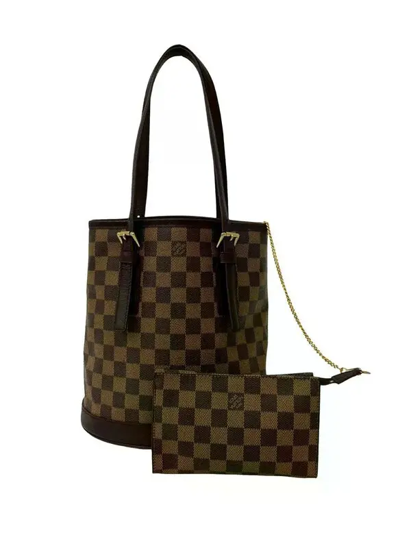 LOUIS VUITTON Damier Ebene Marais Bucket Bag