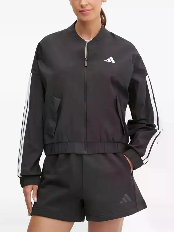 Adidas Stripe Logo Zip Jacket