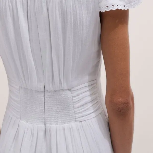 ME+EM Fit And Flare Maxi Dress - Soft White