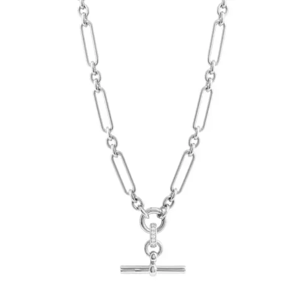 HYE JANE JEWELRY Colette T Bar Necklace - Silver