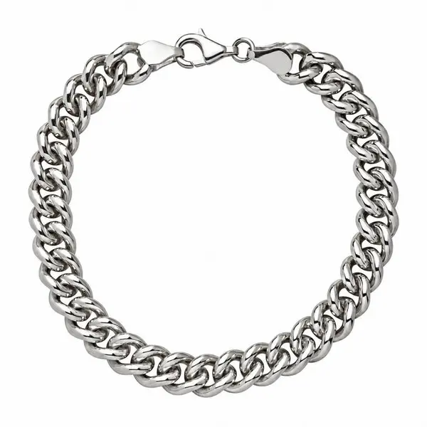 BELINDA JEWELZ Classic Cuban Link Bracelet - Silver