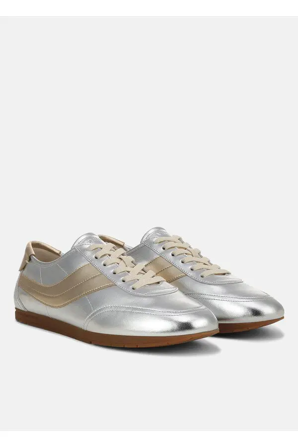 Vince La Metallic Leather Slip-on Runner Sneaker