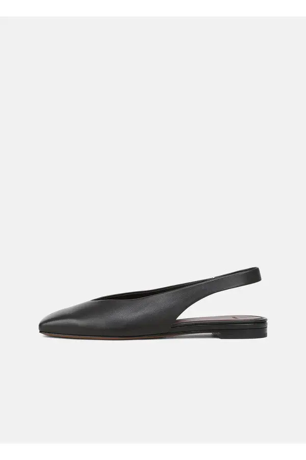 Vince Darlina Leather Slingback Flat - Black