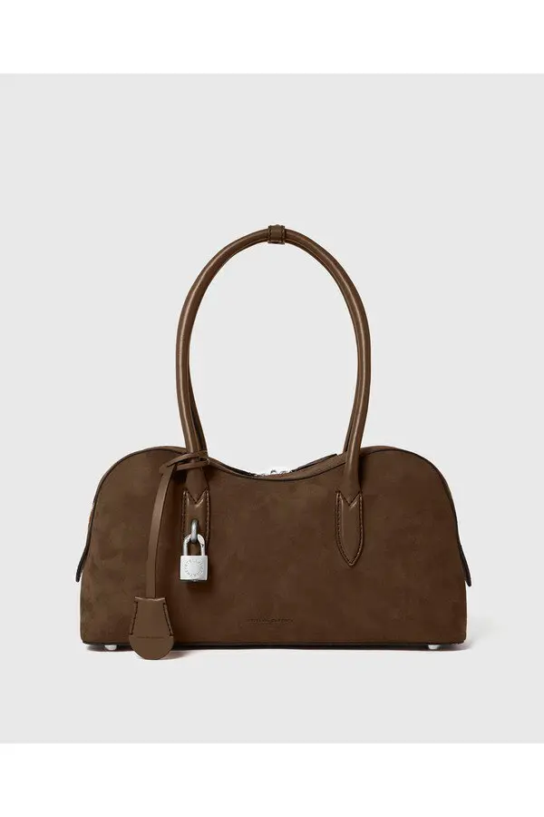 Stella McCartney Ryder Suede Shoulder Bag - Silver