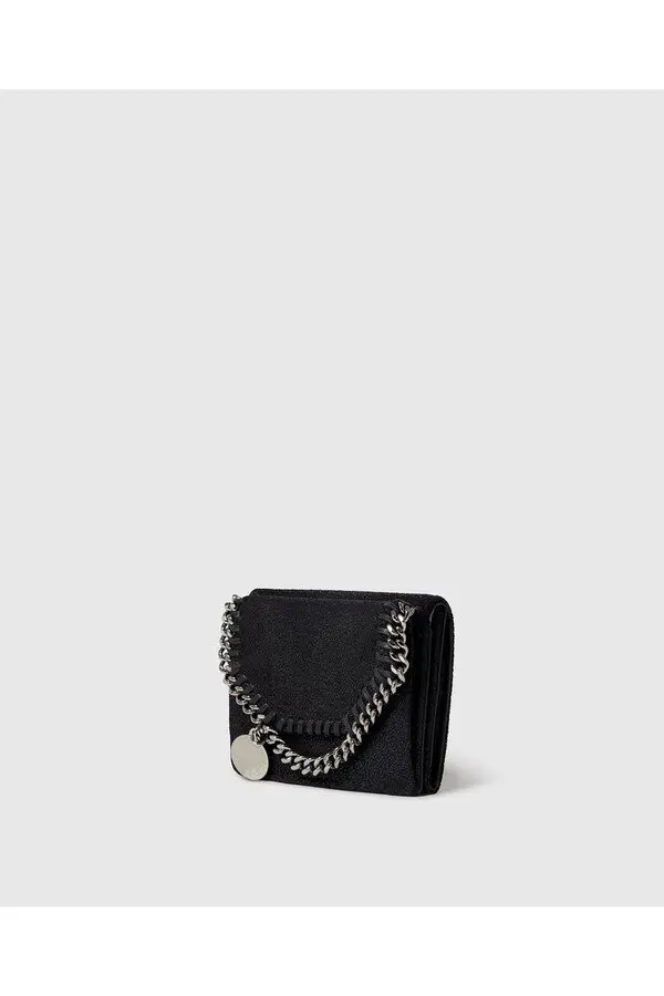 Stella McCartney Falabella Tri-fold Wallet - Black