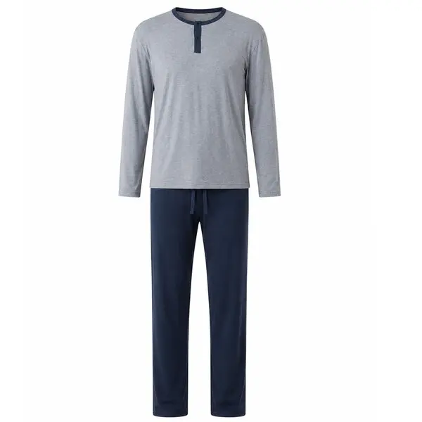 ZD ZERO DEFECTS Long Modal Pyjamas Italy Navy