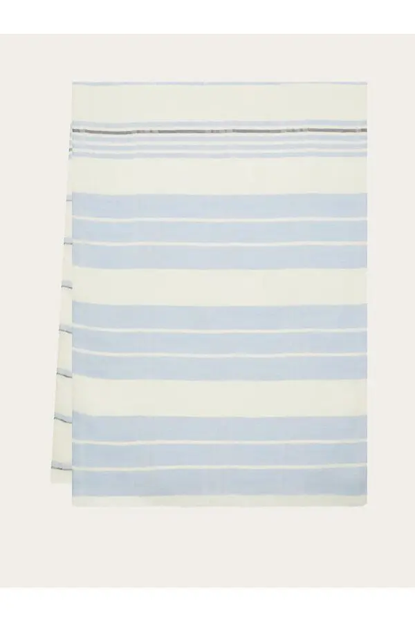 FERRAGAMO Check Stole - Denim