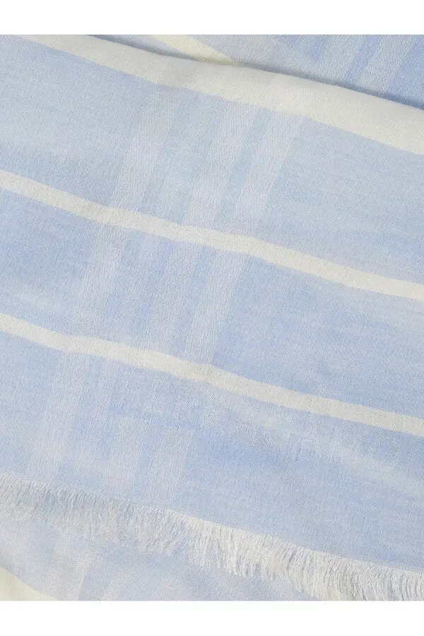 FERRAGAMO Check Stole - Denim